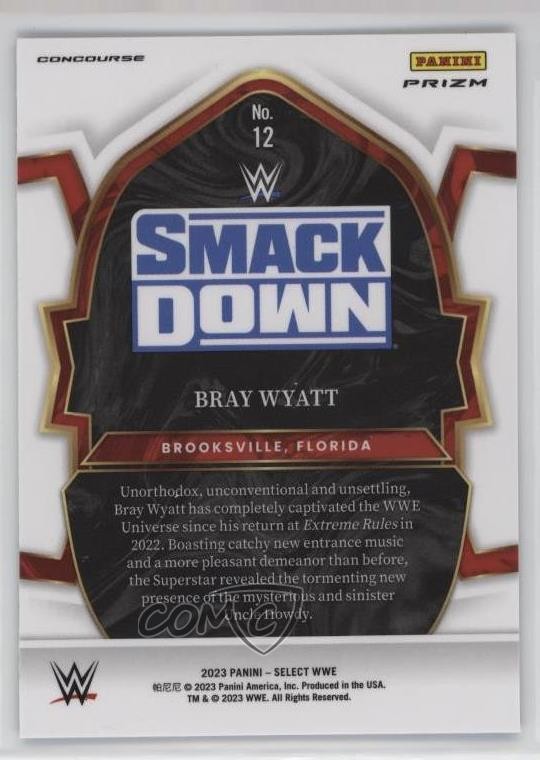 2023 Panini Select WWE Concourse Tri-Color Prizm Bray Wyatt #12 17ph | eBay