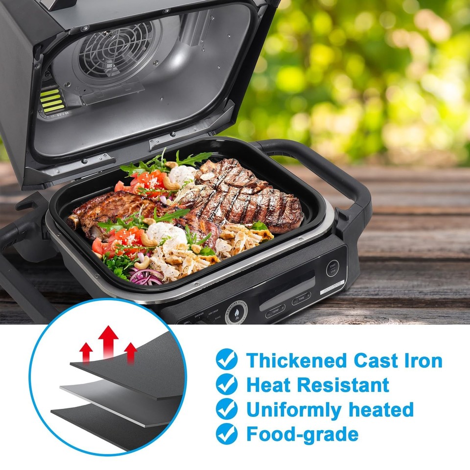 Grill Griddle Plate for Ninja Woodfire Outdoor Grills OG700 Series ...