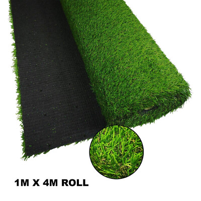 2 X PREMIUM QUALITY Artificial Grass Realistic Look 1M X 4M Roll Mat ...