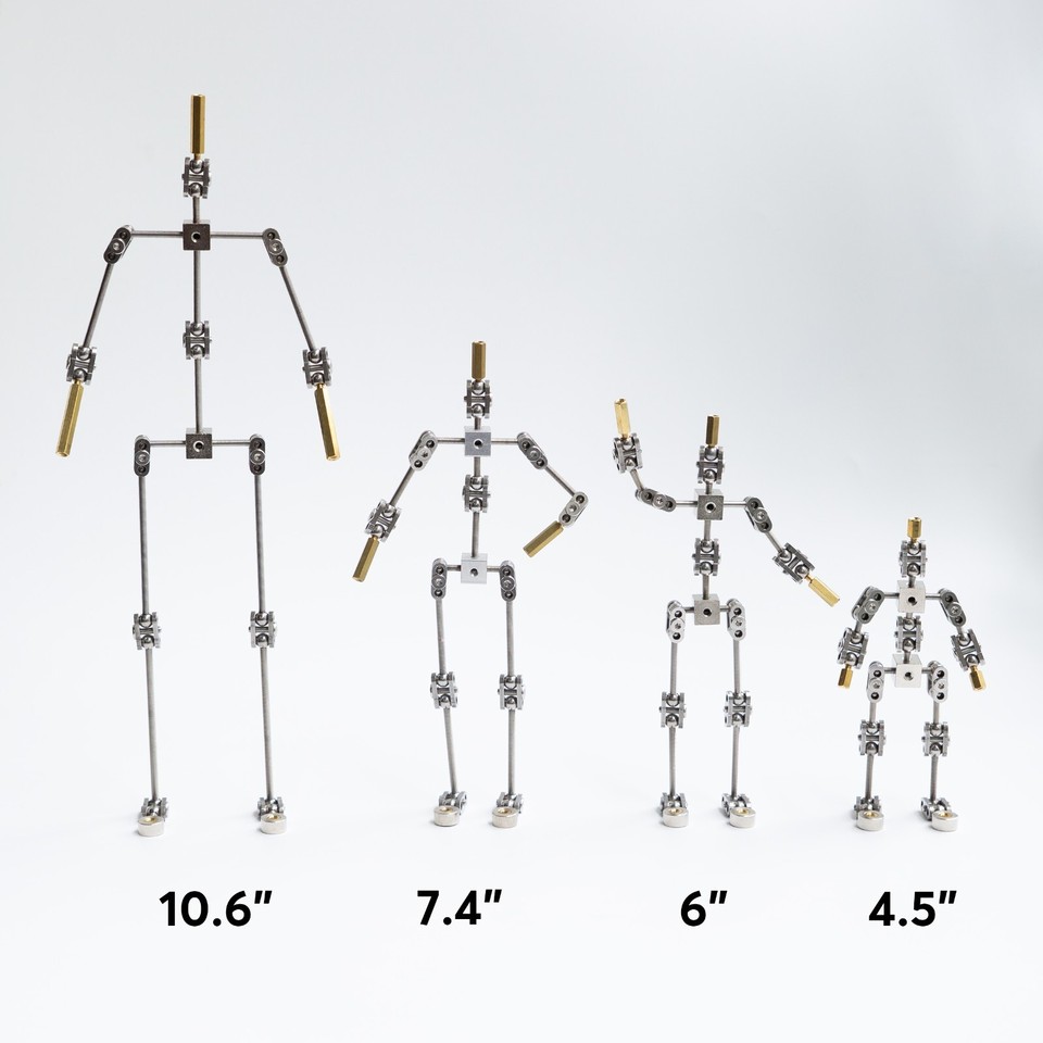 DIY Stainless Steel Human ARMATURE KIT for Studio Stop-Motion Animation ...
