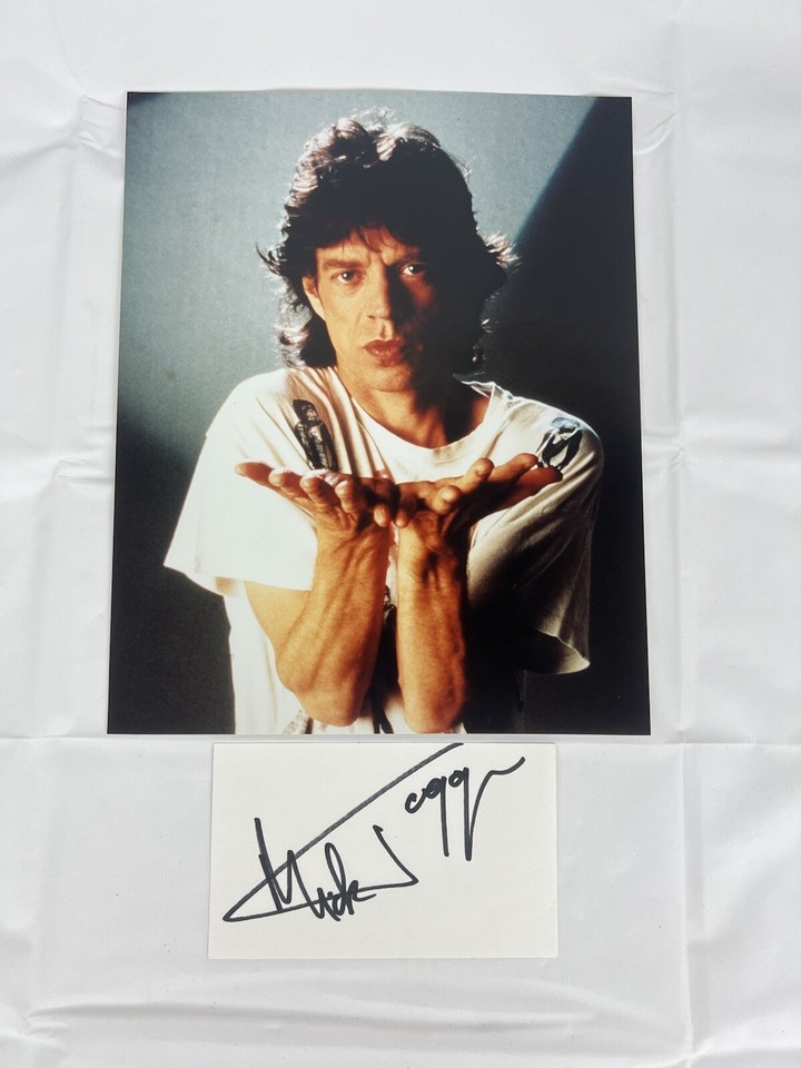 Mick Jagger Rolling Stones Signed Paper with Headshot Photo 8X10 | eBay