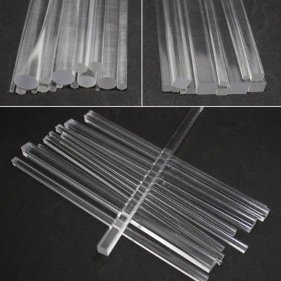 Clear Acrylic Perspex Round Rod Circular Bar Square Rod Bar 100/200 ...