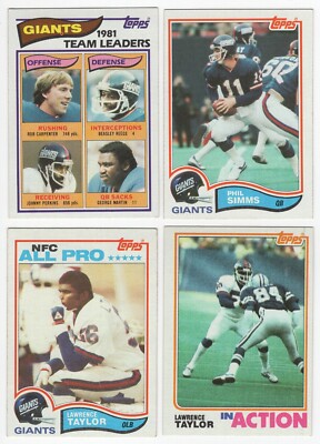 1982 Topps Football New York Giants Team Set of 22 Cards | eBay