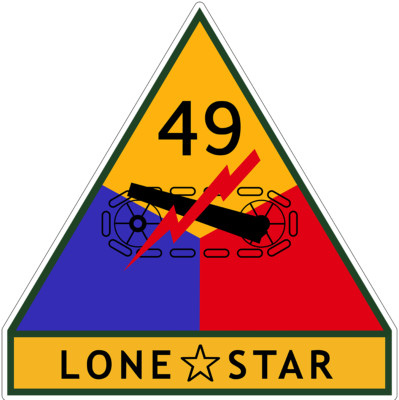 49th Armored Division Patch Lone Star U.S. Army Military vinyl decal ...
