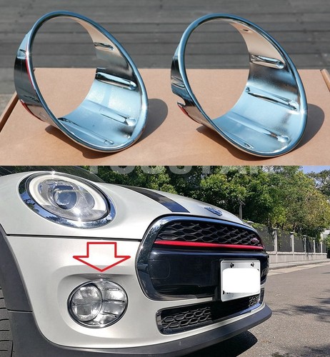 US STOCK X2 CHROME Fog Light Trims for 3rd Gen MINI COOPER F55 F56 F57 ...