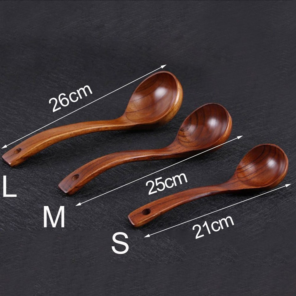 Utensils Tableware Ramen Wooden Spoon Kitchen Supplies Natural Soup ...