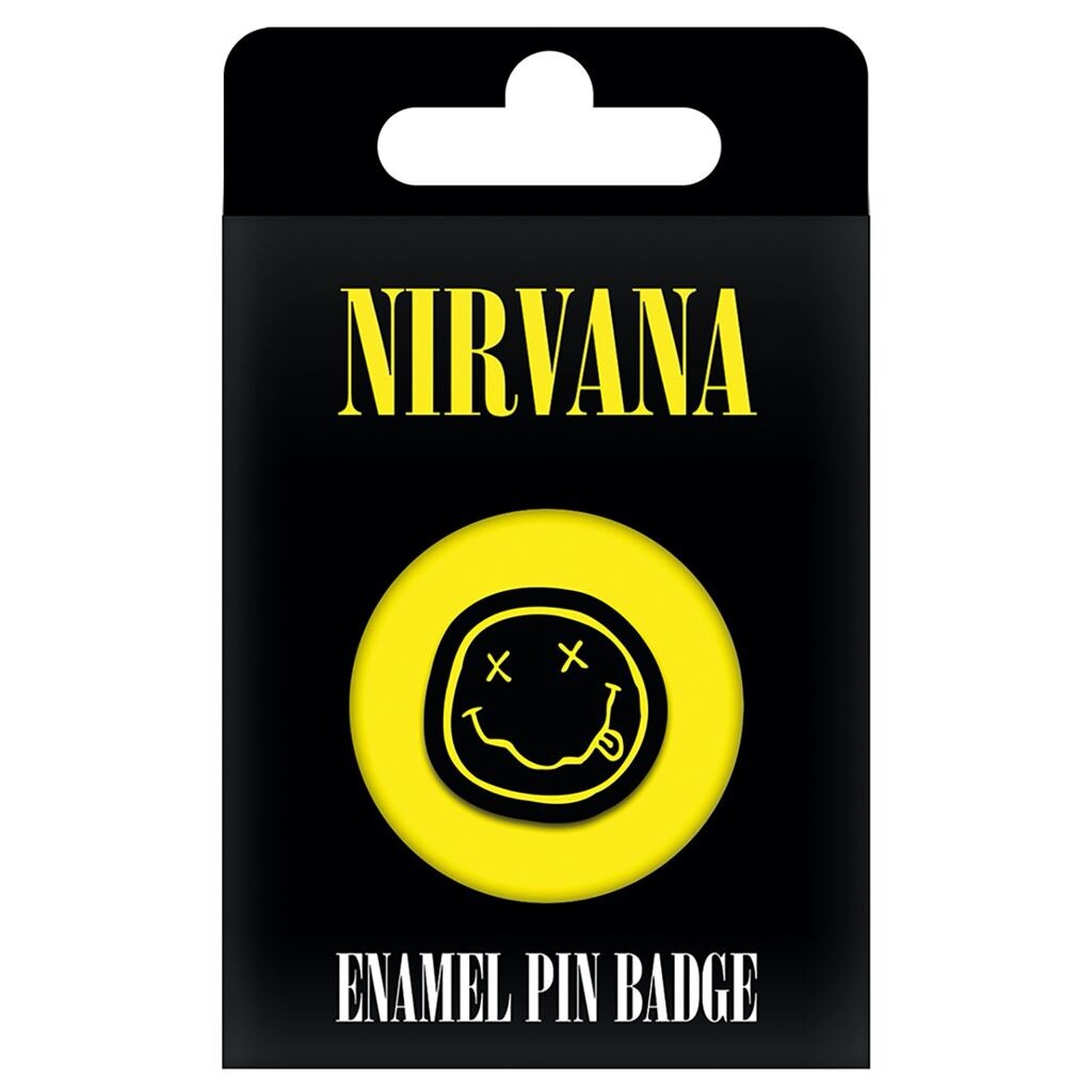 Nirvana Logo Official Boxed Metal Pin Badge 28mm x 26mm | eBay UK