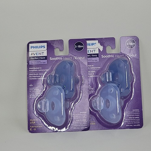Philips 2pk Avent Soothie Heart Pacifier 3-18 months BLUE 2 Ct ...