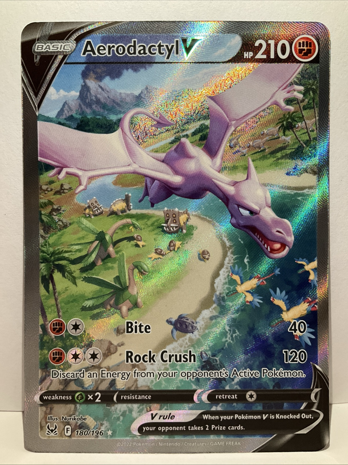 Aerodactyl V 2022 Sword & Shield: Lost Origin #180/196 Holo (Alternate ...