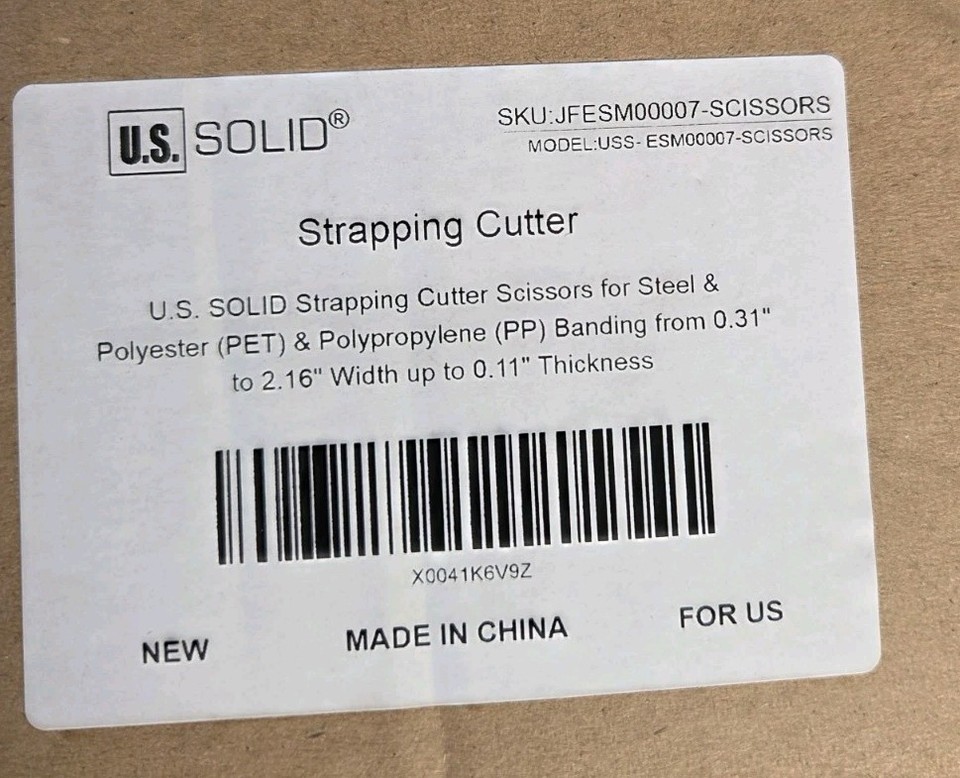U.S. Solid H-400 Strapping Cutter - Heavy Duty Steel Banding Shear ...