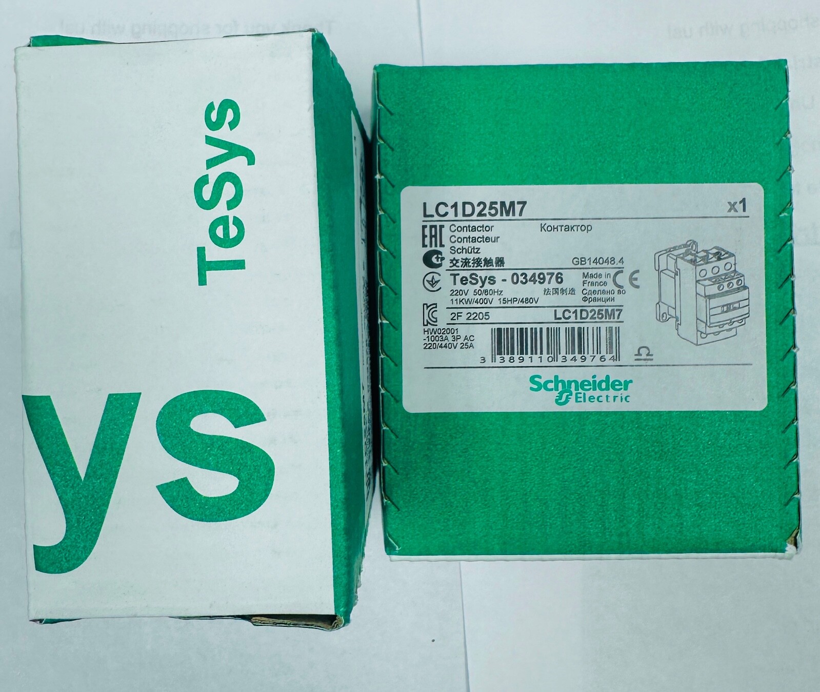 Schneider Electric LC1D25M7 Contactor Tesys-035007 Lc1d25r7 for sale ...