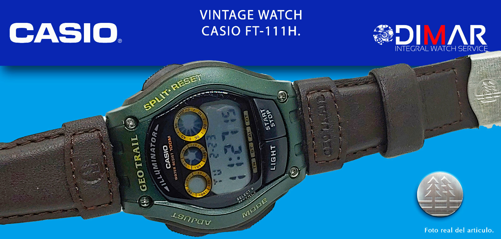 VINTAGE CASIO GEOTRAIL FT-111H QW.1966. WR.100 ILLUMINATOR AÑO.1999 | eBay