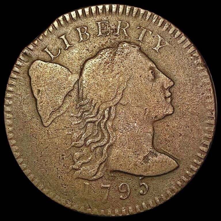 1795 Flowing Hair Large Cent Coin NICELY CIRCULATED | eBay