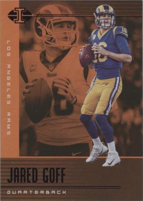 2019 Panini Illusions - Jared Goff #38 Trophy Collection Orange for ...