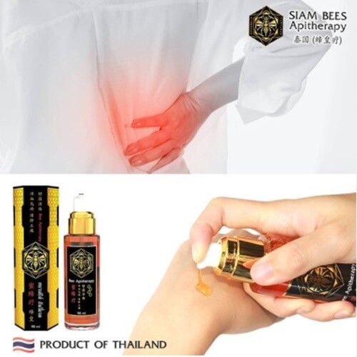 2x Treatment GEL Siam Bees Apitherapy Massage Bee Venom Relieve Pains ...