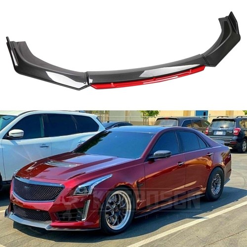 For Cadillac CTS V CT4 CT5 CT6 Carbon Fiber Front Bumper Lip Splitter ...