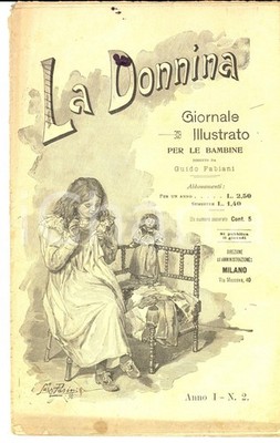 1898 LA DONNINA Giornale illustrato per bambine - Etta *Rivista anno 1 ...