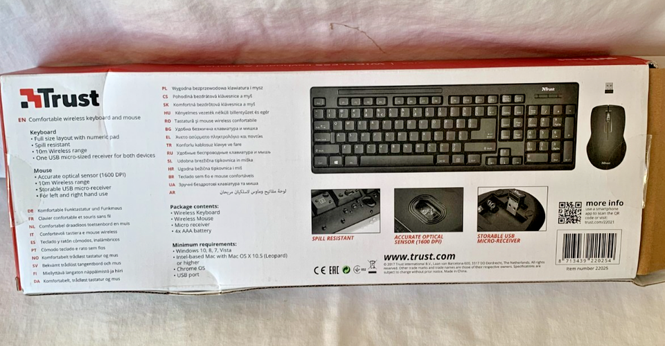 Trust - Wireless Keyboard & Mouse - QWERTY (European) layout | eBay UK