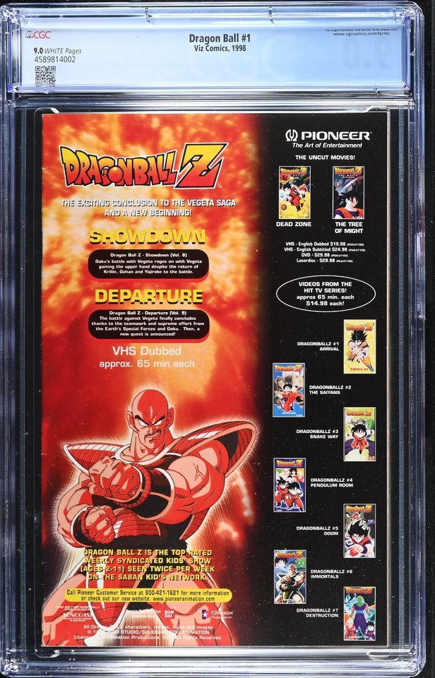 Dragon Ball #1 CGC 9.0 Viz Comics | eBay