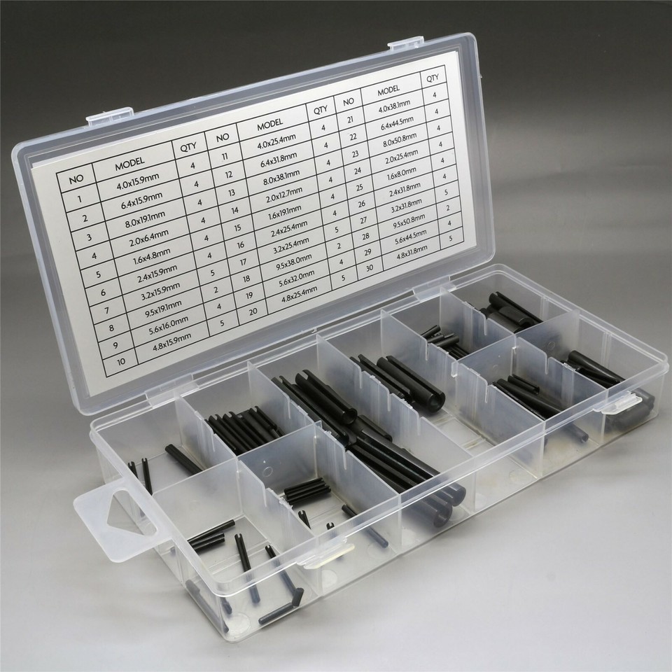 240Pc SPLIT SLOTTED C PIN SET SMALL-LARGE PACK Spring Tension Sellock ...