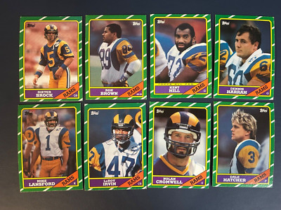 Lot Of 8 1986 Topps Football Cards - St. Louis/Los Angeles Rams | eBay