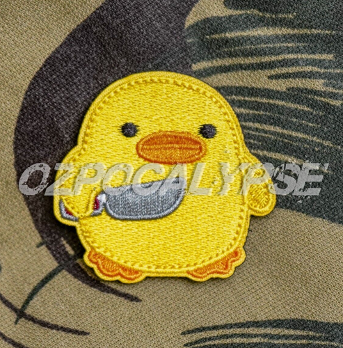 Duck / Chick with Knife Tactical Patch - Stabby Meme Humour Novelty ...