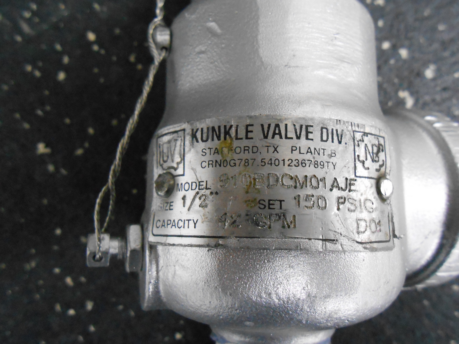 KUNKLE STAINLESS STEEL 910BDCMO1AJE PRESSURE RELIEF VALVE 1/2" NPT MALE ...