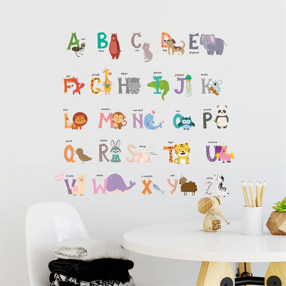 Classroom Stickers Early Education Alphabet Wall Stickers Wall Vinyl ...