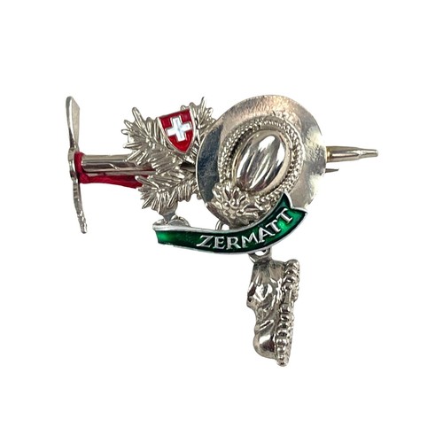 Vintage Zermatt Switzerland Hat Pin Souvenir Alpine Mountaineering ...