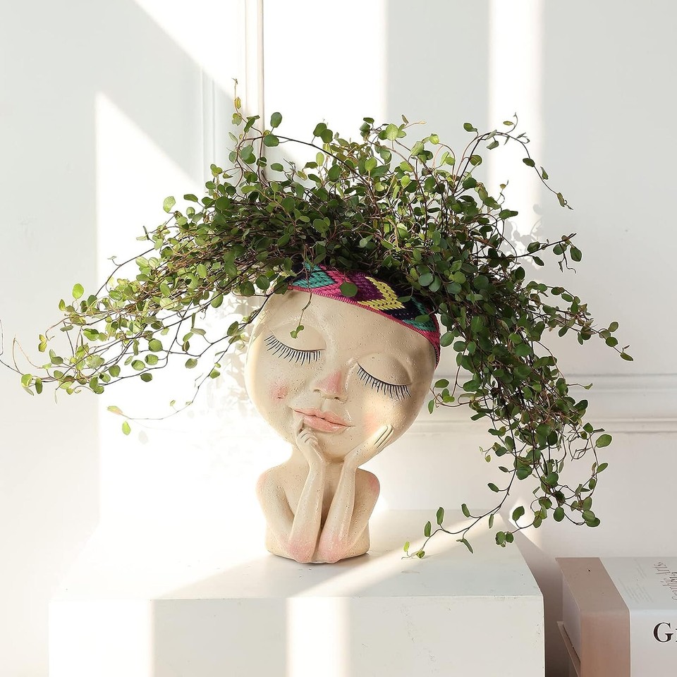 Large Face Planter Pot Face Flower Pots for Indoor and Outdoor Plants ...