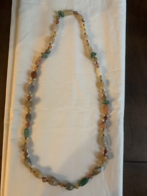 vintage agate stone USSR necklace | eBay