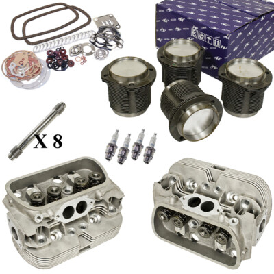1600cc Air-cooled Vw Bug Engine Rebuild Kit, Top End Heads & Pistons | eBay