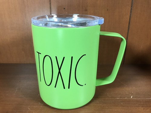 Rae Dunn TOXIC Halloween Insulated Stainless Steel Travel Mug Green Lid ...