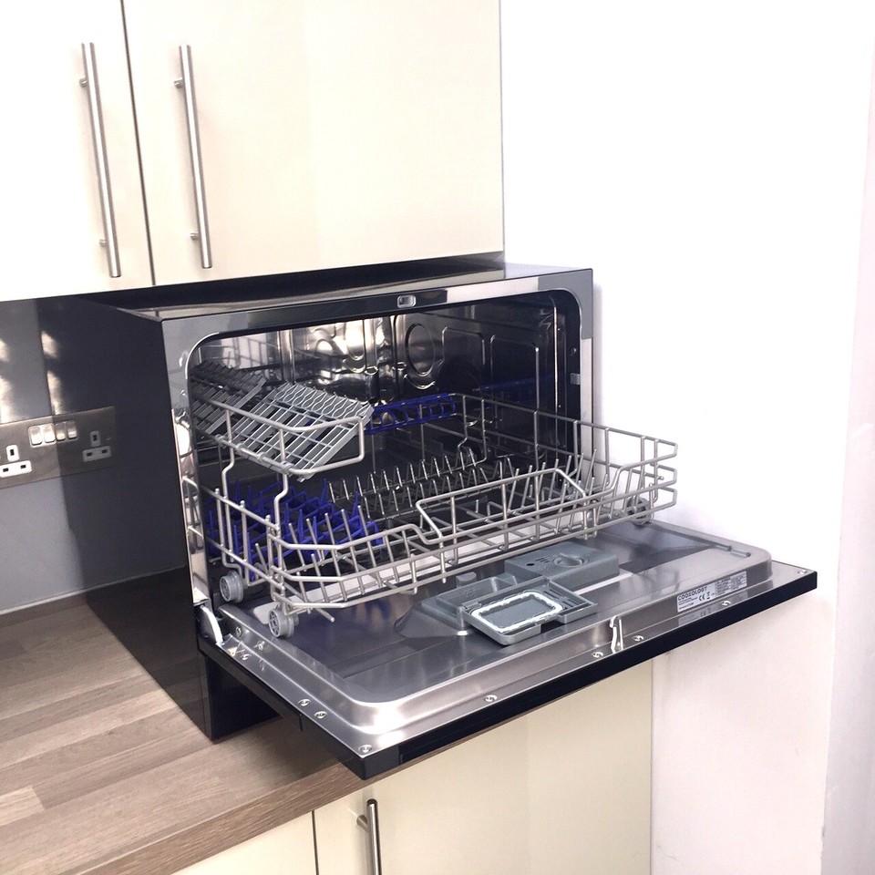 Cookology 6 Place Tabletop Dishwasher Small Kitchen, Worktop ...