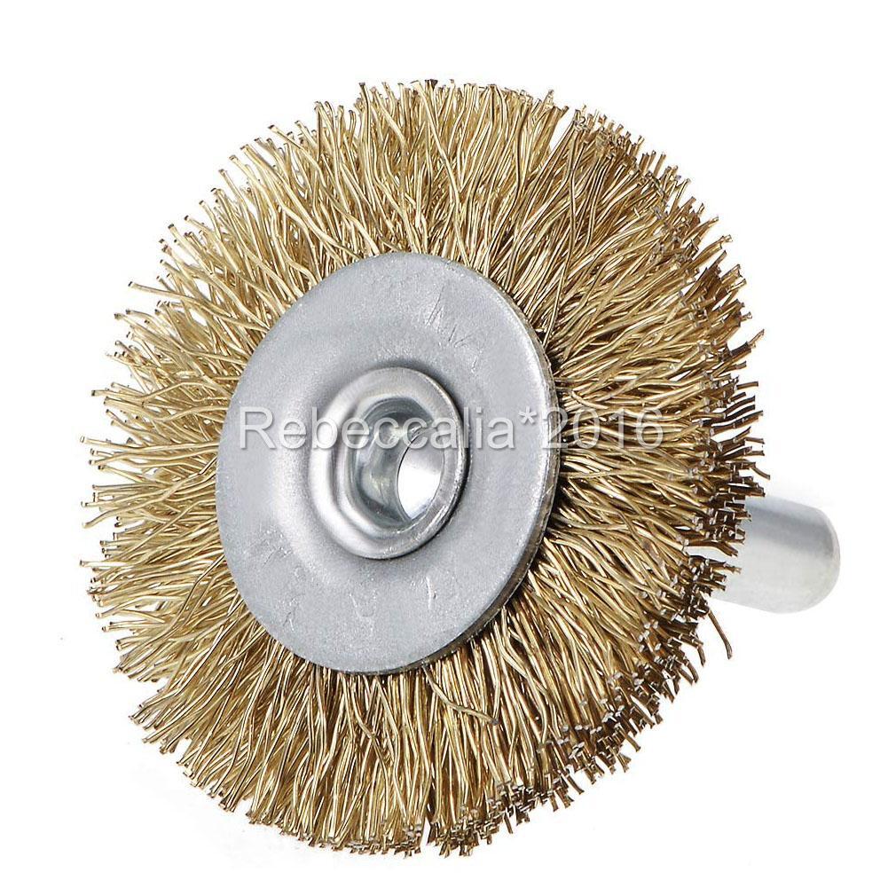 12PK Steel Wire Brush Wheel Brushes 1/4" Shank Rotary Grinder Tools 50 ...