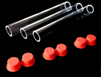 X3 pcs 150mm Clear Acrylic Tube/Pipe Perspex Plastic 20mm Diameter 2mm ...