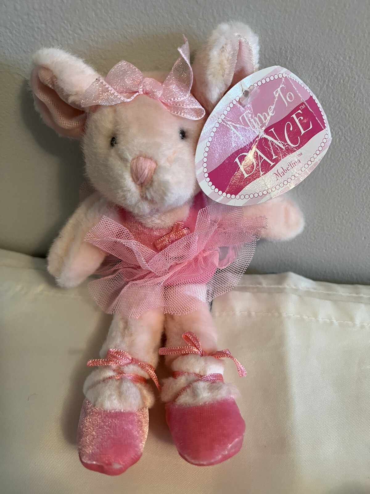 Russ Berrie Madelina Ballerina Mouse 8" Pink Stuffed Plush Angelia ...