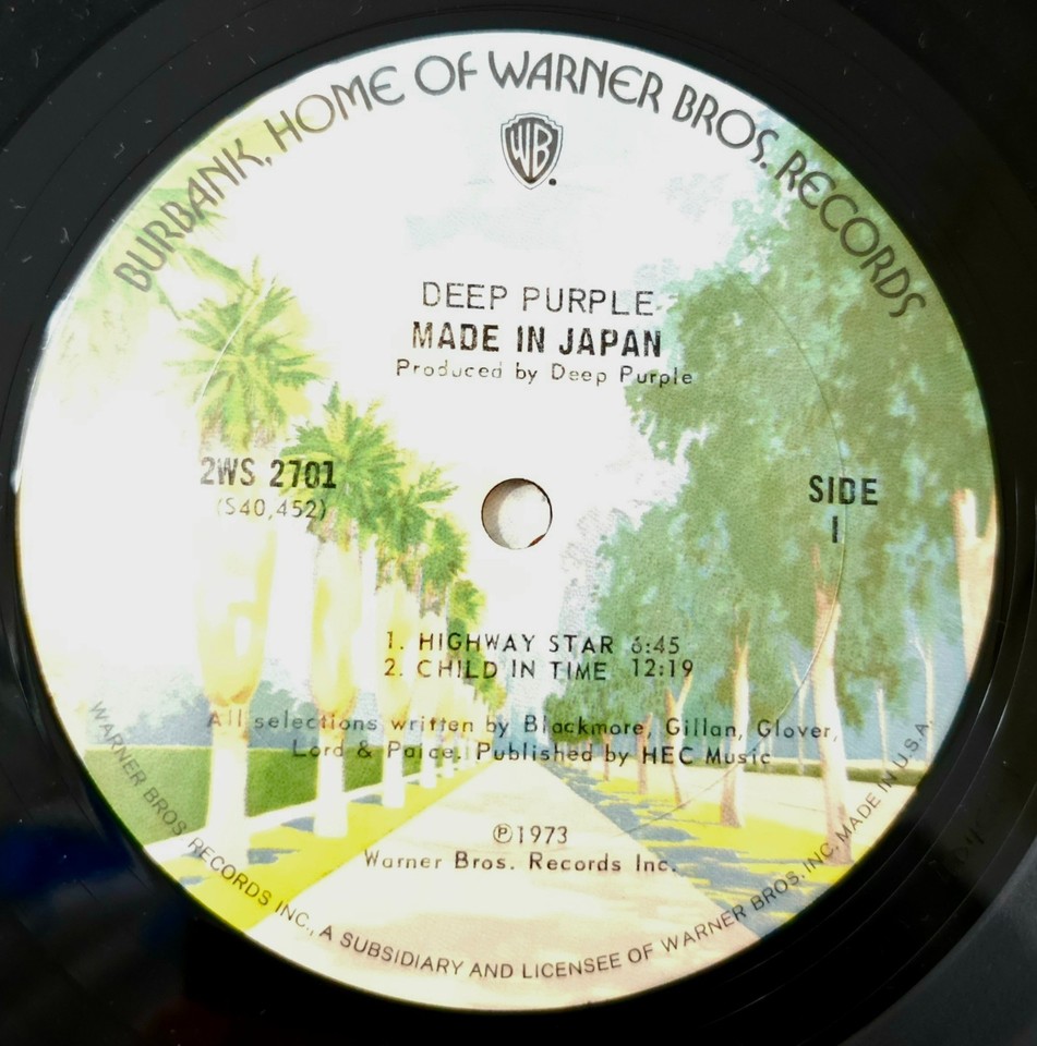 Deep Purple Made in Japan 1973 LP Warner Bros. Records 2WS 2701 | eBay