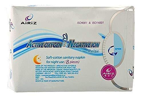 Airiz Soft-Cotton Sanitary Pads With Wings For Night Use :: 280mm Long ...
