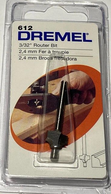 2 Dremel 3/32" 612 Round Over Beading Router Bit 1/8" Shank All Rotary ...