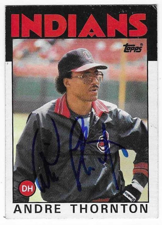 ANDRE THORNTON 1986 TOPPS AUTOGRAPHED SIGNED # 59 CLEVELAND INDIANS | eBay