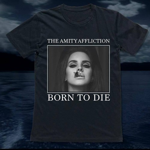 The Amity Affliction band born to die black T-shirt short sleeve S-5Xl ...