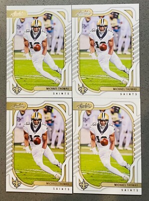4 Lot 2022 Panini Absolute Football NFL #52 Michael Thomas Base Card ...