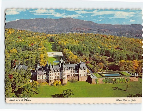 Postcard Back View of House at Biltmore House and Gardens, Asheville, N ...