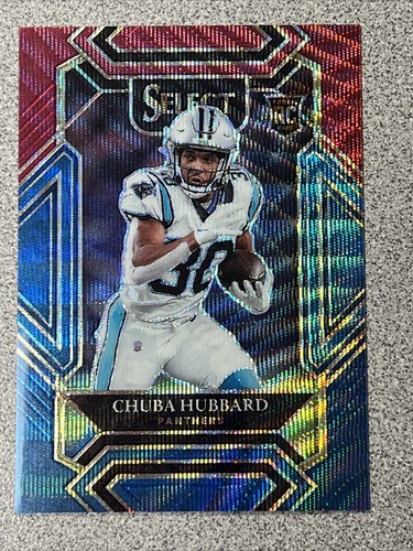 2021 PANINI SELECT Chuba Hubbard RC TRI COLOR PRIZM CLUB LEVEL #/149 ...