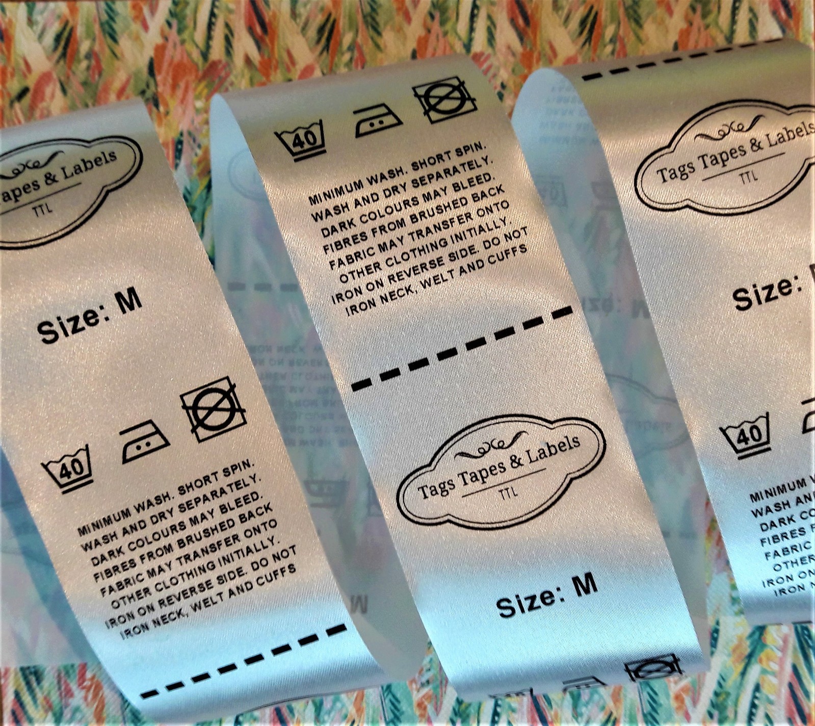 Satin Wash Care Labels - Garment Clothing Labels - Bespoke ...