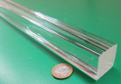 Acrylic Square Extruded Rods Bar, Clear 1.25" (1 1/4") x 6' Lengths, 1 ...
