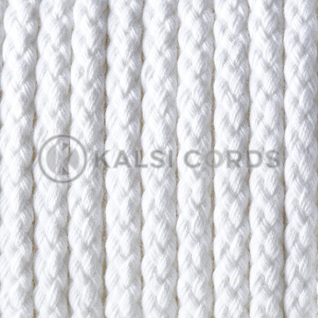 6mm ROUND COTTON BRAIDED CORD SASH DRAW PIPING CRAFT UPHOLSTERY ROPE ...