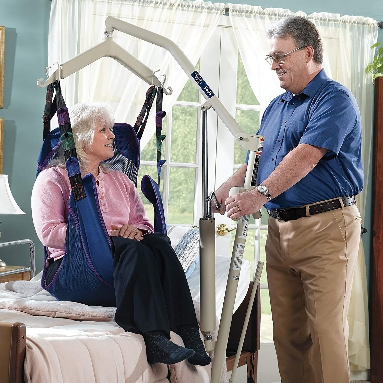 Invacare 9805P Personal Hydraulic Patient Body Lift Kit With Mesh Sling ...