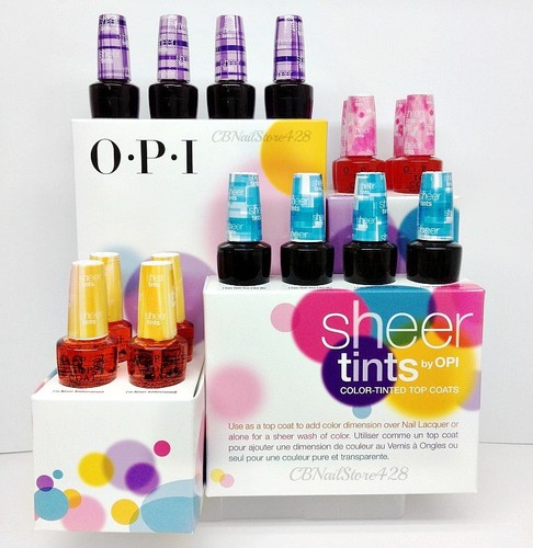 OPI Nail Lacquer - SHEER TINTS - Color-Tinted Top Coat .5oz- Pick Any ...